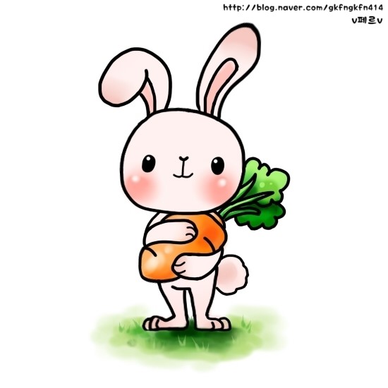 손그림 그리기 강좌 귀여운 토끼 캐릭터 그리기 네이버 블로그